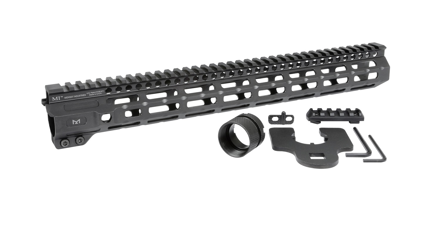 Midwest Industries AR-15/M16 Free Float Handguard Combat Rail, M-LOK ...