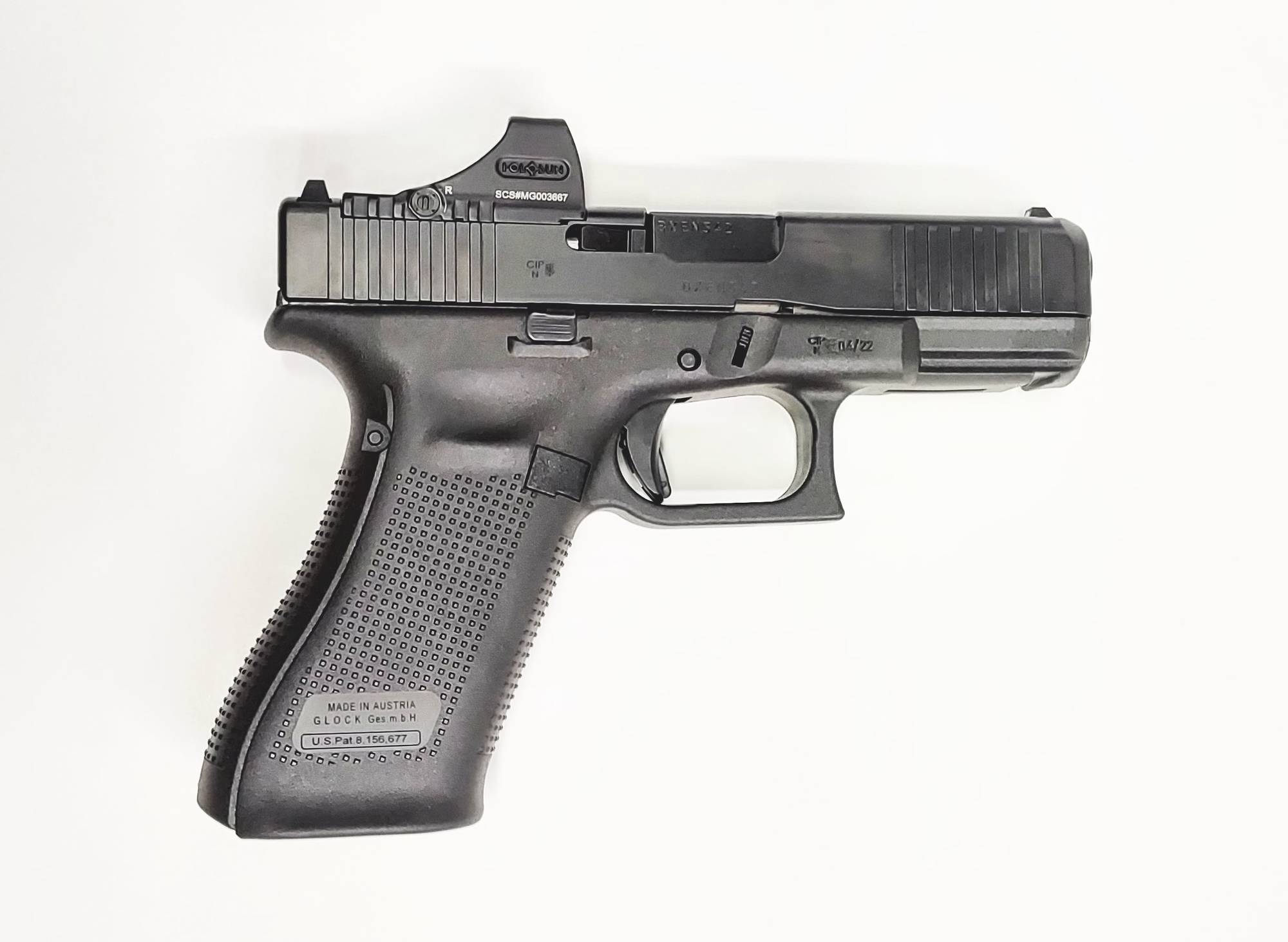 Glock 45 GEN 5 FS pistooli + Holosun SCS vihreäpistetähtäin paketti - Aawee.fi verkkokauppa